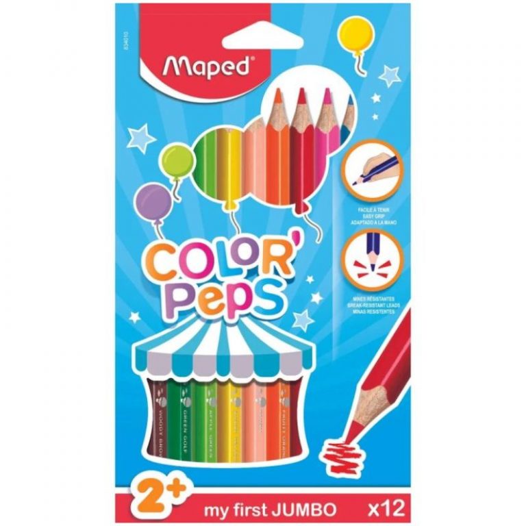 MAPED Colour Pencils Star Triangular Jumbo 12’s