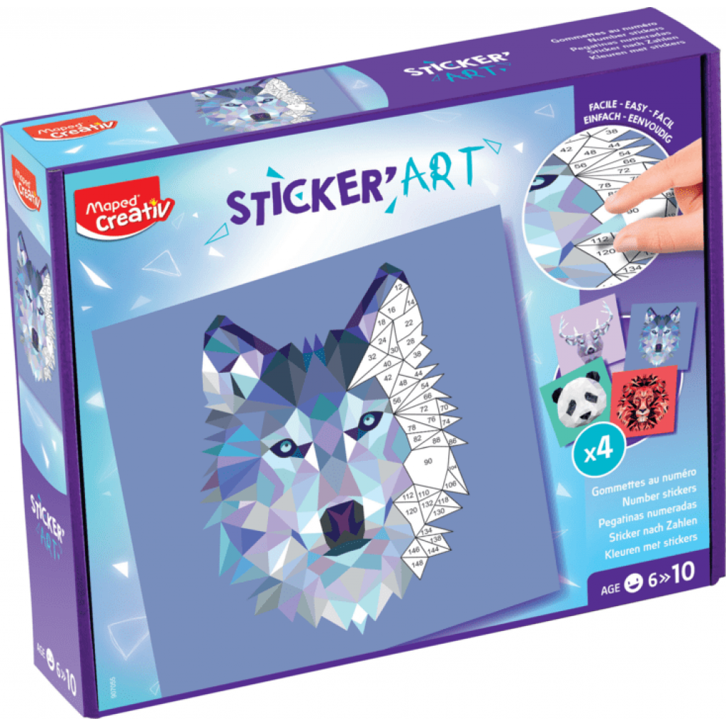 Maped Creativ Sticker’Art – Numbered Stickers Create Animals - Maped ...