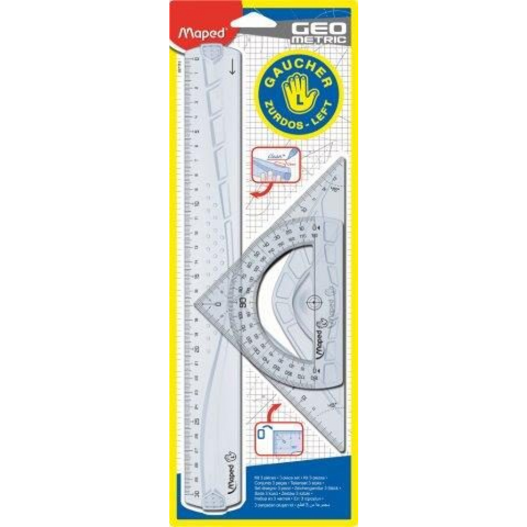 MAPED Drawing Set Geo 3Piece Left-Handed - Maped Helix SA