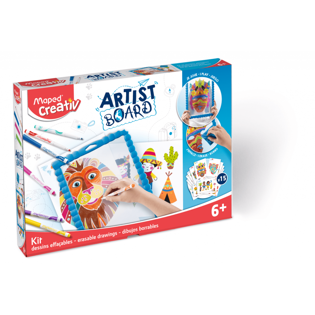 Maped Creativ Erasable Masks Theme Drawing Artist Board - Maped Helix SA