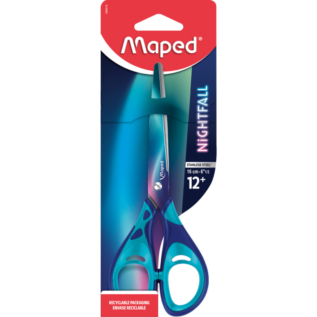 MAPED Scissors 17cm Advanced Green Black Handle - Maped Helix SA