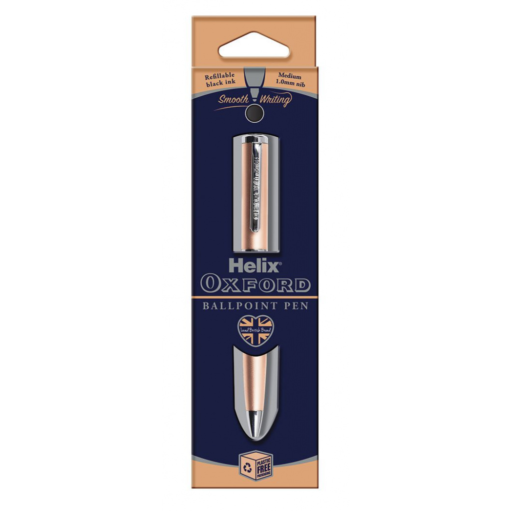 HELIX OXFORD Ballpen Medium Black Ink – Rose Gold - Maped Helix SA
