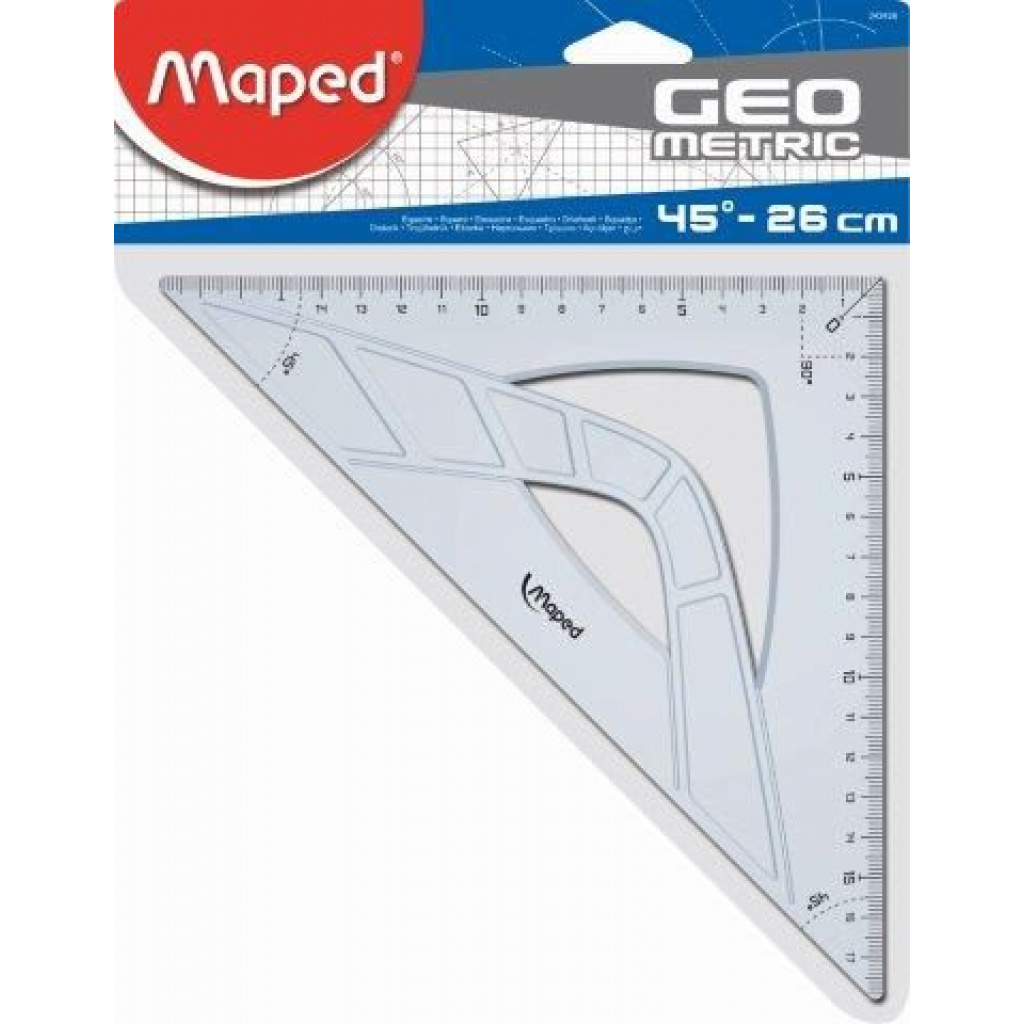 MAPED Set Square Geo – 26cm 45Degree - Maped Helix SA