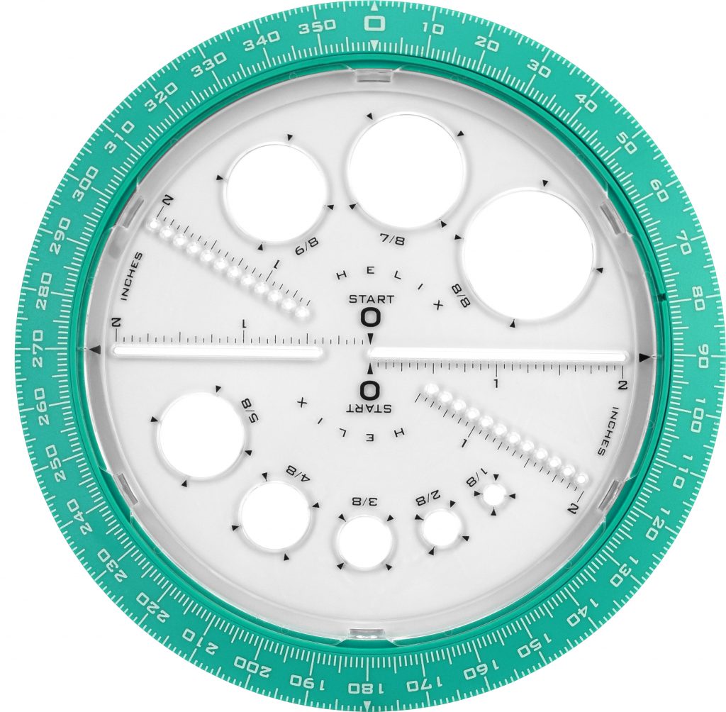 HELIX Template Angle & Circle Maker – Assorted Colours - Maped Helix SA