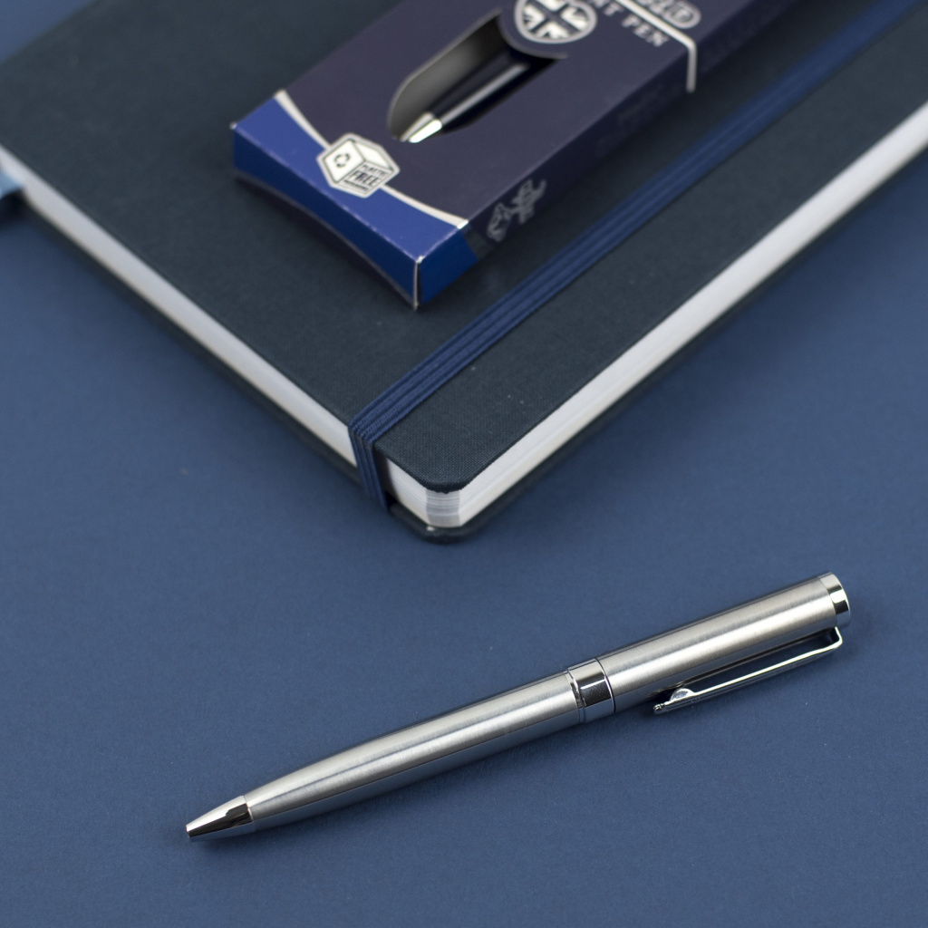 HELIX OXFORD Ballpen Medium Black Ink – Stainless Steel - Maped Helix SA