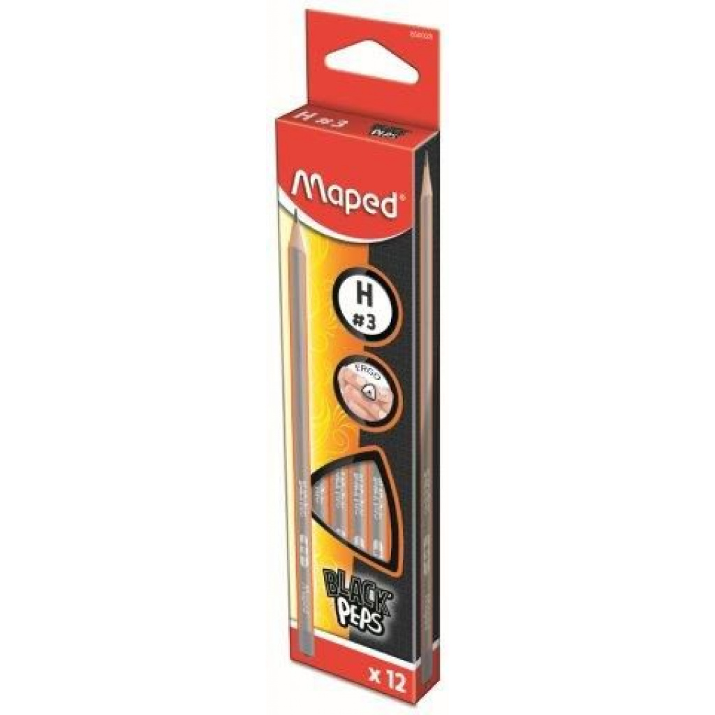 MAPED Graphite Triangular H Pencil 12’s - Maped Helix SA